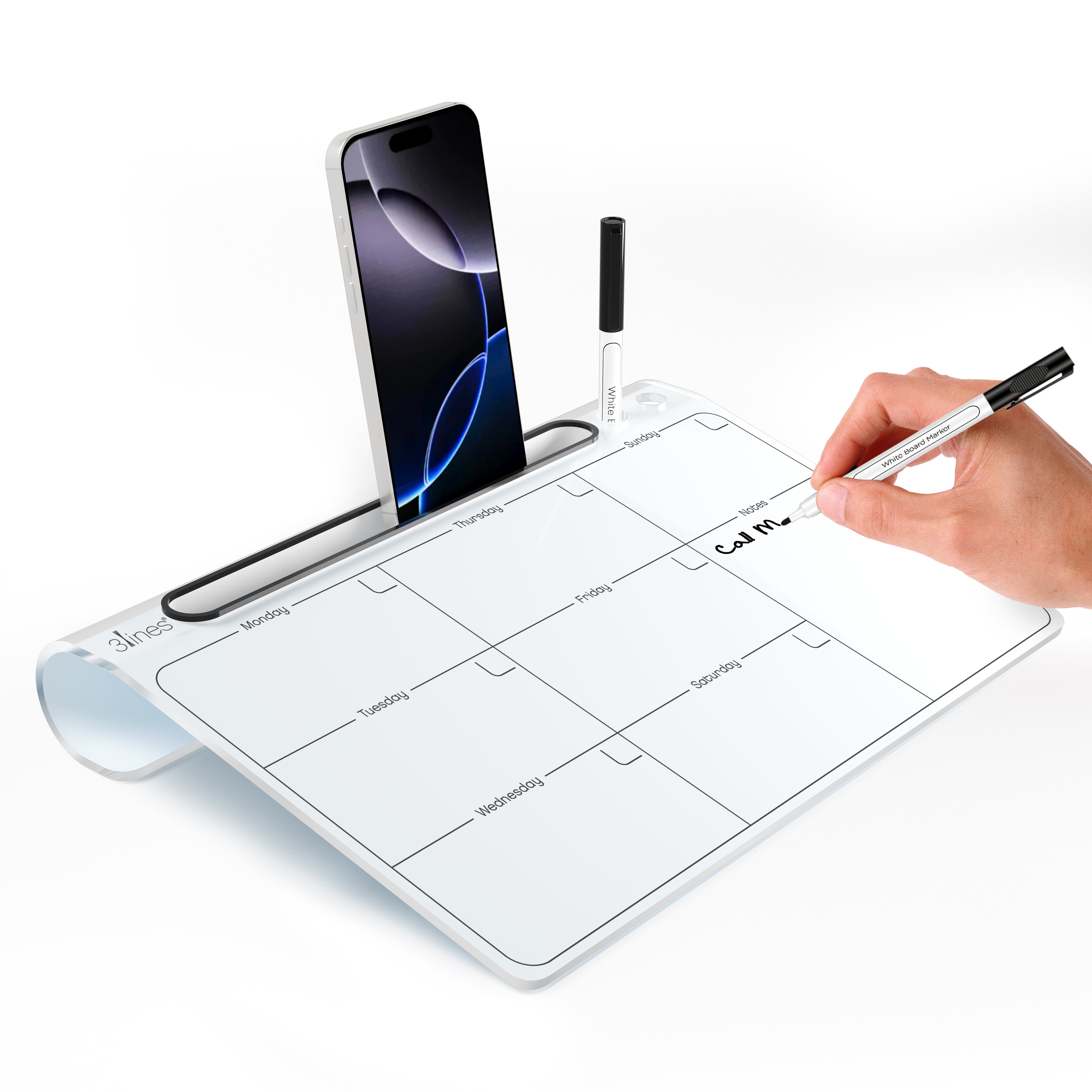 Daily Slate Acrylic Planner with Phone Dock | Reusable
